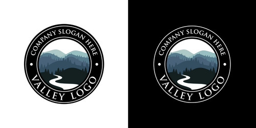 Valley logo design template Royalty Free Vector Image