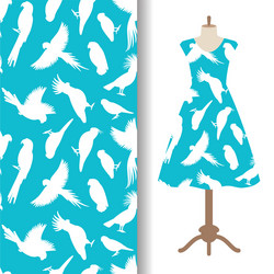 Dress fabric pattern with spring Royalty Free Vector Image