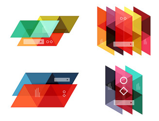 Blank triangle infographic backgrounds Royalty Free Vector