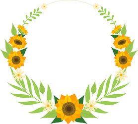 Sunflower Circle Border Vector Images (over 160)