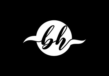 Initial monogram letter b h logo design template Vector Image