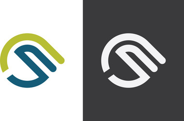 Circle letter s colored logo Royalty Free Vector Image