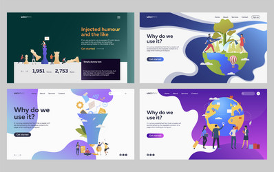 Environment protection project set Royalty Free Vector Image