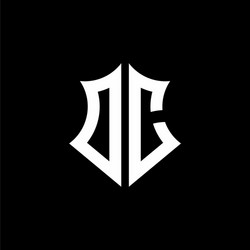 Dc monogram logo with square rotate style outline Vector Image