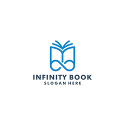 Infinity book logo template design Royalty Free Vector Image