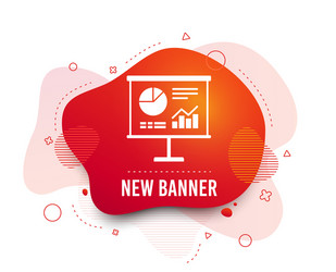 Presentation billboard sign icon ppt symbol Vector Image