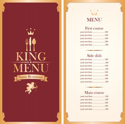 Cover royal menu Royalty Free Vector Image - VectorStock