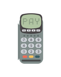 Cash register flat material design isolated Vector Image