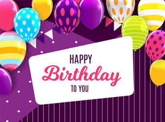 Happy birthday editable text effect with cute Vector Image