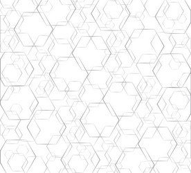 Hexagon line abstract and space art background Vector Image
