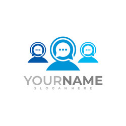 People talk logo template creative consult Vector Image