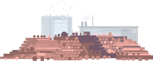 Paper production industry stages of making Vector Image