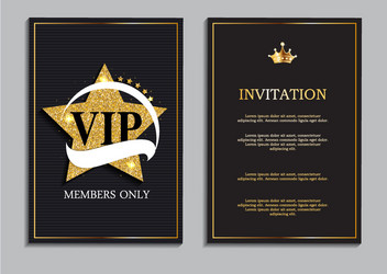 Brochure template invitation for vip party Vector Image