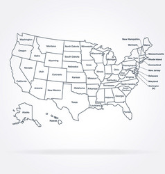 USA Map Simplified Vector Images (over 1,200)