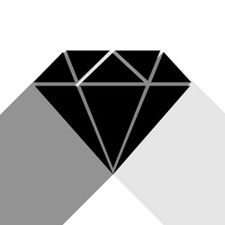 Diamond sign black icon Royalty Free Vector Image