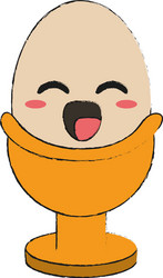 Egg in cup Royalty Free Vector Image - VectorStock