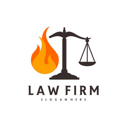 Fire law logo design idea with modern creative Vector Image