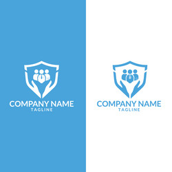 Medical logo template doctor team staff Royalty Free Vector