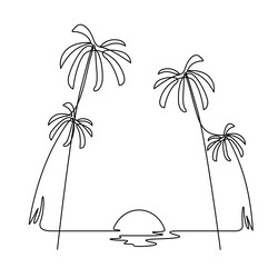 One Line Drawing Beach Vector Images (over 640)