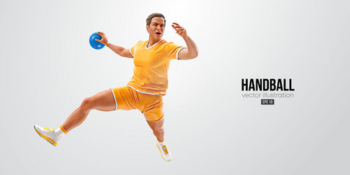 Handball woman player Royalty Free Vector Image