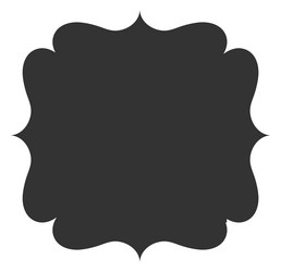 Black label template decorative blank product tag Vector Image