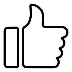 Like hand gesture flat icon isolated on white Vector Image