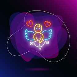 Cupid neon sign Royalty Free Vector Image - VectorStock