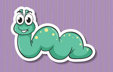 A green worm Royalty Free Vector Image - VectorStock