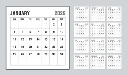 2026 Calendar Vector Images (over 470)