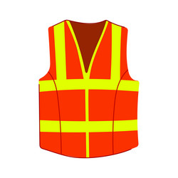 Protection safety vest cartoon Royalty Free Vector Image