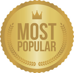 Most popular sign icon bestseller symbol Vector Image