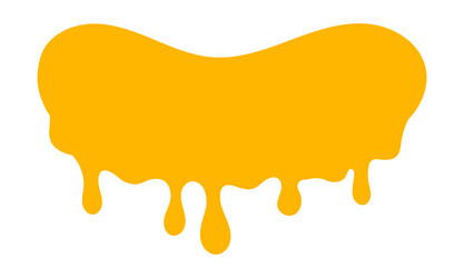 Dripping honey melting splash shape Royalty Free Vector
