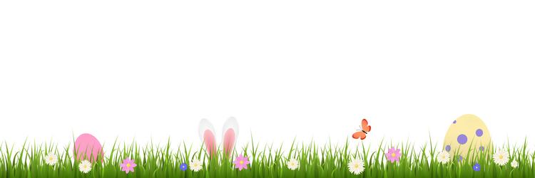 Easter horizontal seamless border realistic Vector Image