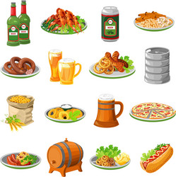 Set of food icons dinner Royalty Free Vector Image
