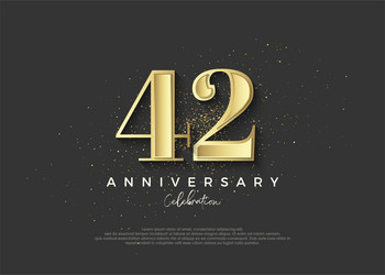 Modern 42nd anniversary design premium Royalty Free Vector