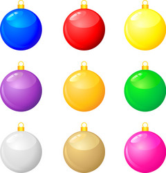 Christmas baubles set Royalty Free Vector Image