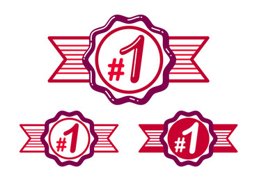 First place badge award graphic design geometric Vector Image