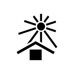 Keep away from direct sunlight symbol Royalty Free Vector