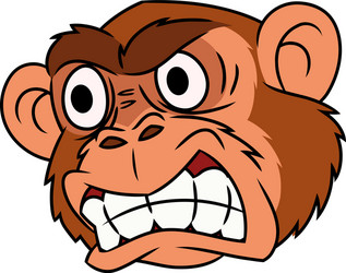 Angry monkey Royalty Free Vector Image - VectorStock