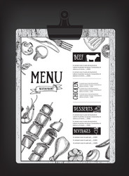 Restaurant lunch menu design template layout Vector Image
