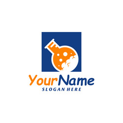 Lab logo design template science concept Vector Image