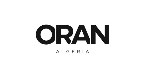 Oran in the algeria emblem design features Vector Image
