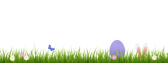 Easter horizontal seamless border realistic Vector Image