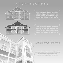 Architectural plan of building Royalty Free Vector Image