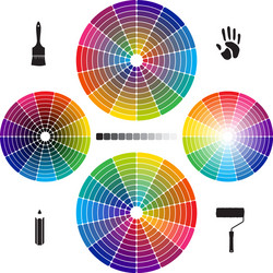 Color wheel abstract geometric stripes Royalty Free Vector