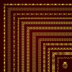 Ornamental corners borders and frames Royalty Free Vector