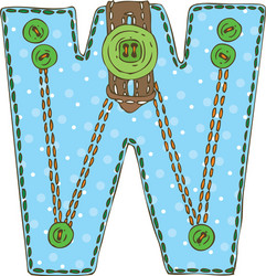 Letter r in patchwork style Royalty Free Vector Image