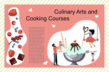 Culinary art and cooking courses poster Royalty Free Vector