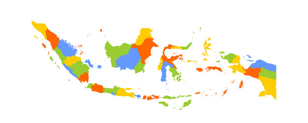 Indonesia political map of administrative Vector Image