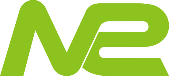 Abstract letter m2 simple logo Royalty Free Vector Image